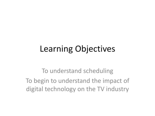 Lesson 3 - scheduling A2 Media | PPTX | History | Genres Lesson 3 - scheduling A2 Media | PPTX | History | Genres