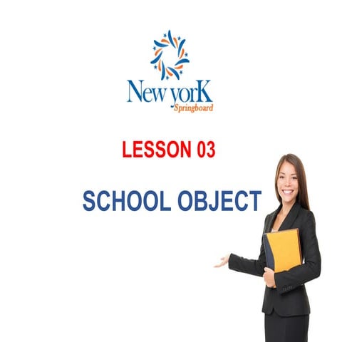 Lesson 3 school object (1) | PDF