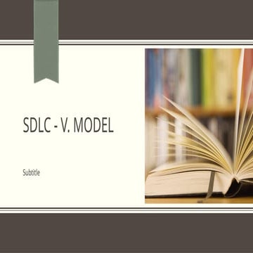 Lesson 3 -V Model - System Development Life Cycle | PPTX
