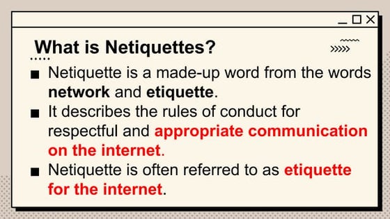 NETIQUETTE.pptxNETIQUETTE.pptNETIQUETTE.pptxx | PPT