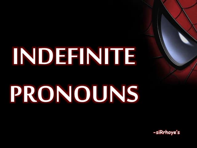 Indefinite pronouns powerpoint | PPT