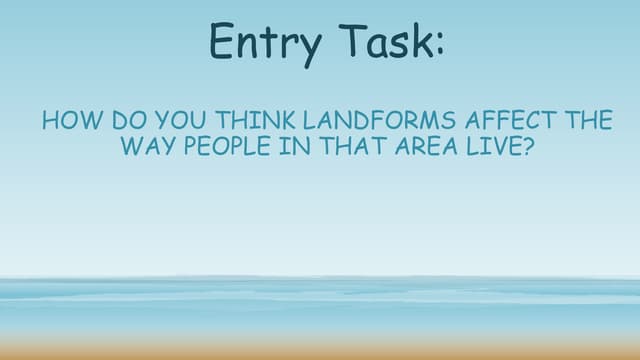 Landforms and Landscapes Powerpoint for Year 8 Geography | PPTX