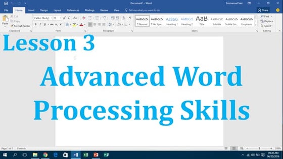 Beginners Microsoft Office Word 2007 Lesson 1 | PPT