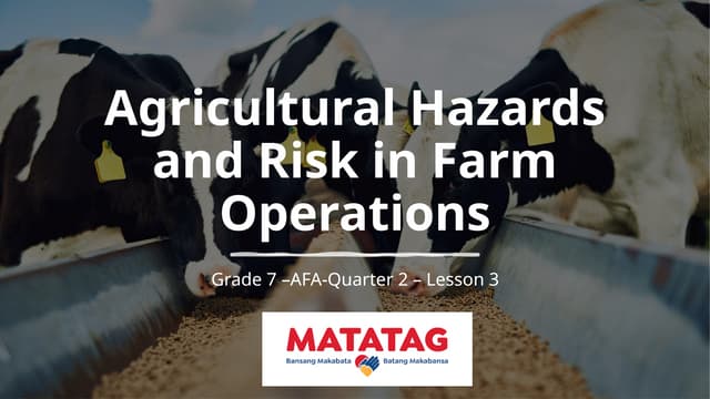 Agricultural health hazards | PPTX