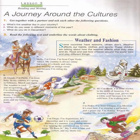 Lesson 3, a journey around cultures | PDF