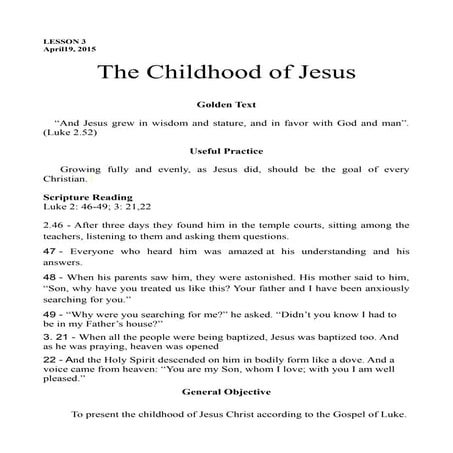Lesson 3, april 19, 2015 | PDF