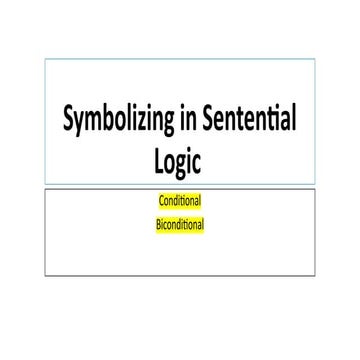 Comprehensive Guide to Symbolizing Conditionals and Biconditionals in ...