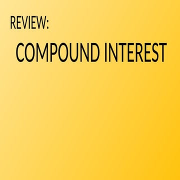 Lesson #3 COMPOUNDING ONCE A YEAR.pptx lesson | PPTX