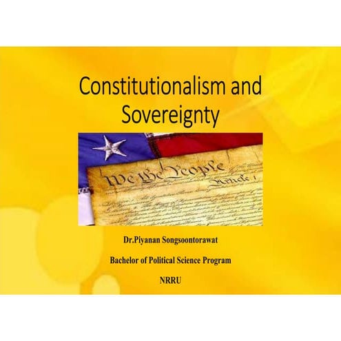 Lesson 3 constitutionalism and sovereignty | PPT | Free Download