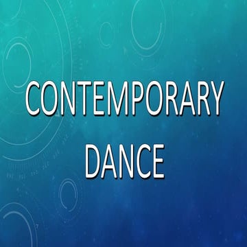 Modern and Contemporary dance | PPTX
