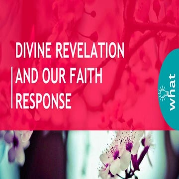 Divine revelation and faith response | PPTX