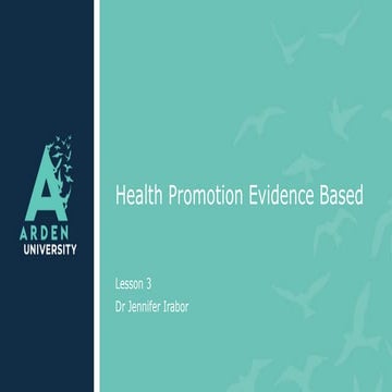 Lesson 3 Healthcare Promotion Evidence based.pptx