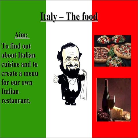 Lesson 3 Hwk Italy – Menu | PPT