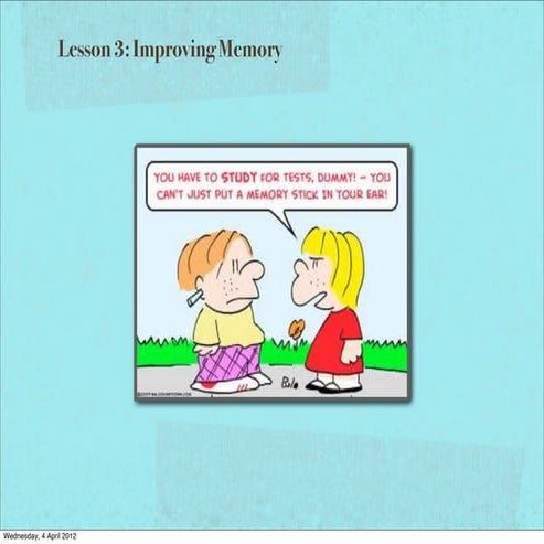 Lesson 3 improving memory | PDF | Educational Assessment | Education