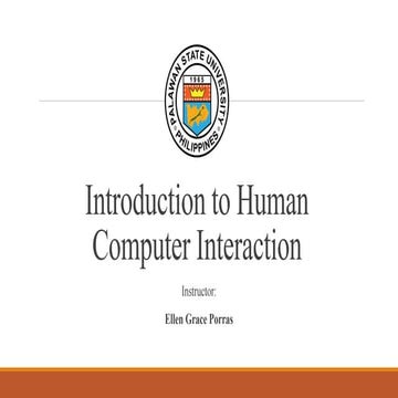 Lesson 3 Introduction To Human Computer Interaction Pptx