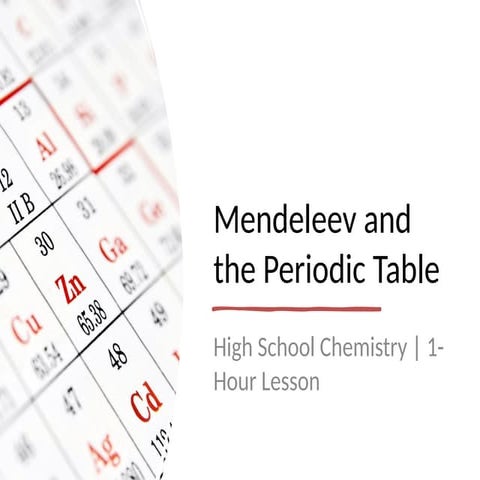 Lesson 3 Mendeleev_Lesson_PPT for Chemistry 1 | PPTX