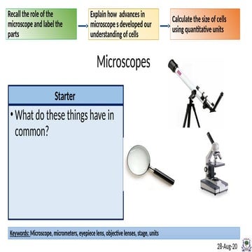 Lesson 3 Microscopes and their types and Function | PPTX