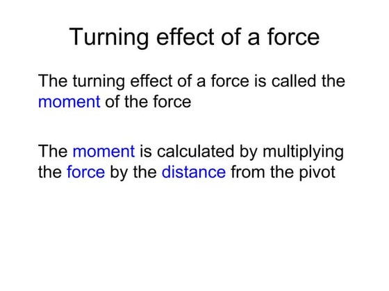 Turning Effect of Forces | PPT | Physics | Science