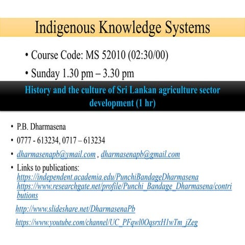 Indigenous Knowledge Systems - 3 | PDF