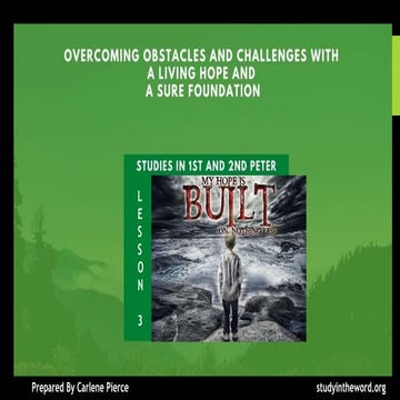 LESSON 3 OVERCOMING OBSTACLES My Hope Is Built On . . .pptx