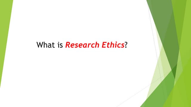 Ethical issues in research | PPTX
