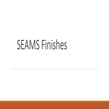 INTRODUCTION TO EDGE FINISHES | PDF