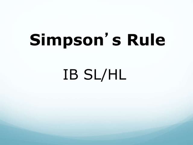 trapezoidal and simpson's 1/3 and 3/8 rule | PPTX