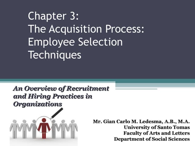 Recruitment & Selection process in Tesco | PPTX