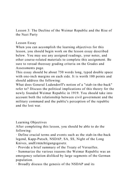 CAMBRIDGE IGCSE HISTORY: GERMAN REACTIONS AFTER THE TREATY | PPT ...