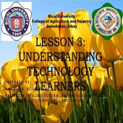 Lesson 3 understanding technology learners | PPTX