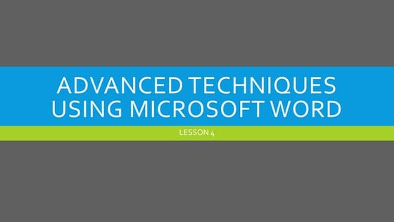 Microsoft word - teaching slides | PPTX