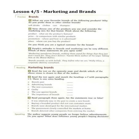 Lesson 4 5 - marketing and brands-1 | DOC