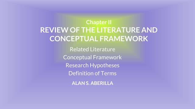 CHAPTER 2 - RRL - Practical Research 2 - SHS | PPTX