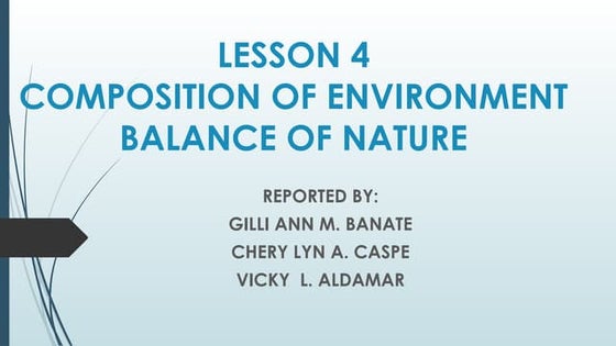 Types of environment | PPT | Environment | Science