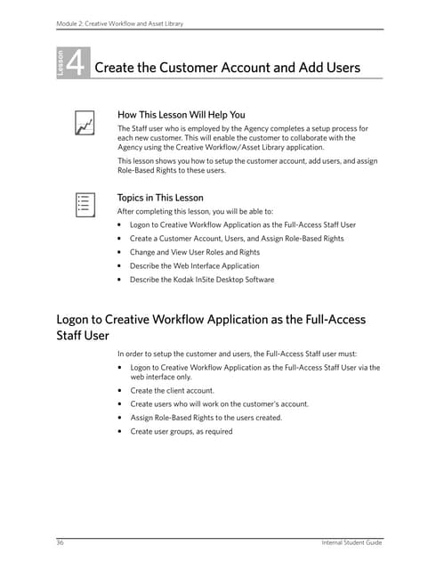 Lesson 3 - Insite Creative Workflow Roles And Responsibilities | PDF