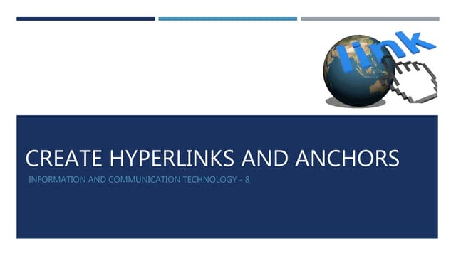 Html5 Create Hyperlinks And Anchors Pptx