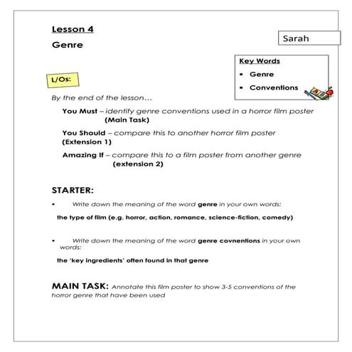 Lesson 4 genre | DOC