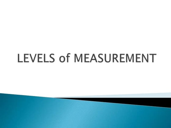 Scales of Measurement | PPT