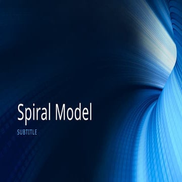 Lesson 4 - Spiral Model - System Development life cycle | PPTX