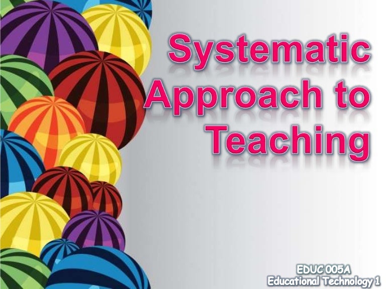 systematic approach to teaching