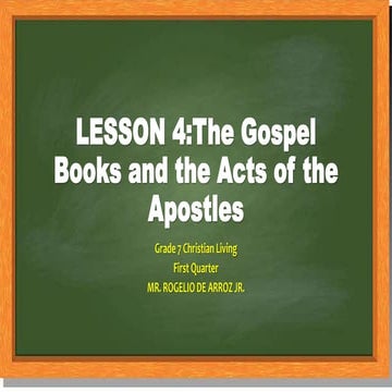 Lesson 4 t he gospels | PPTX