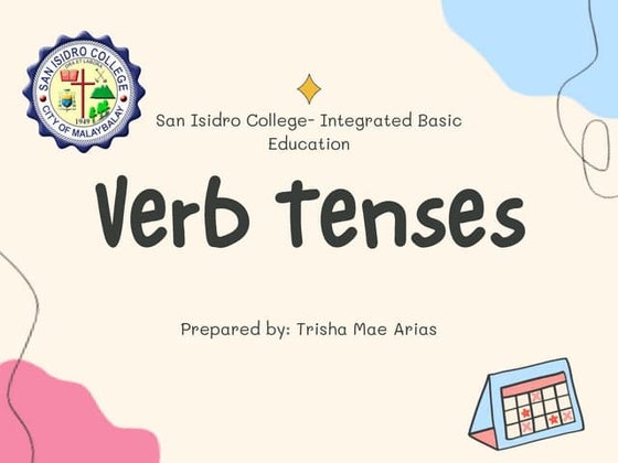 The Tenses of the Verb | PPTX | Desserts and Baking | Food & Drink