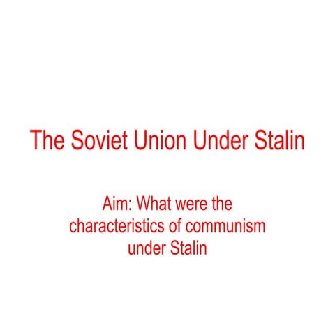 Stalin economic policies revision | DOCX