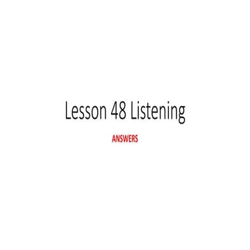 Lesson 48 listening | PPT