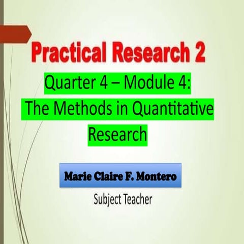 Comprehensive Overview of Quantitative Research Methods and Designs | PPTX
