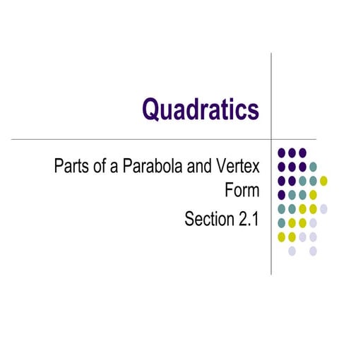 Lesson 4B - Intro to Quadratics.ppt