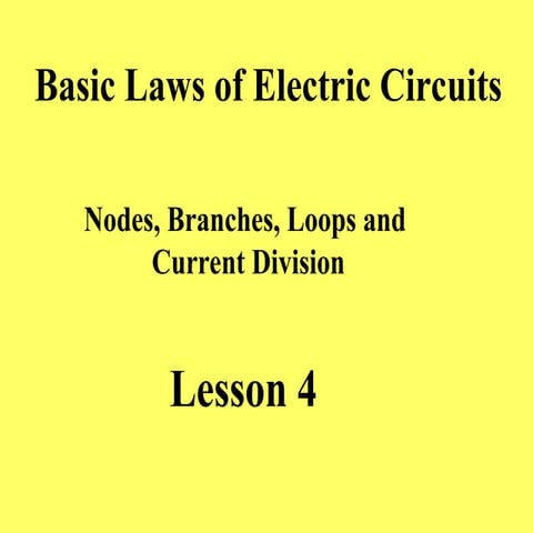 Fundamentals of Electric Circuits: Nodes, Branches, Loops, and Current ...