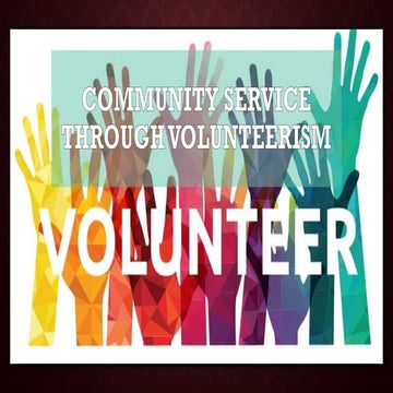 volunteerism | PPTX