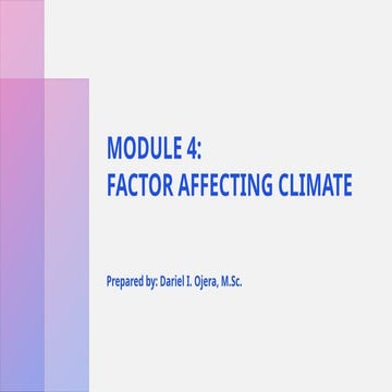 Science 9 Quarter 3 Lesson 10: Explain how topography affects climate ...