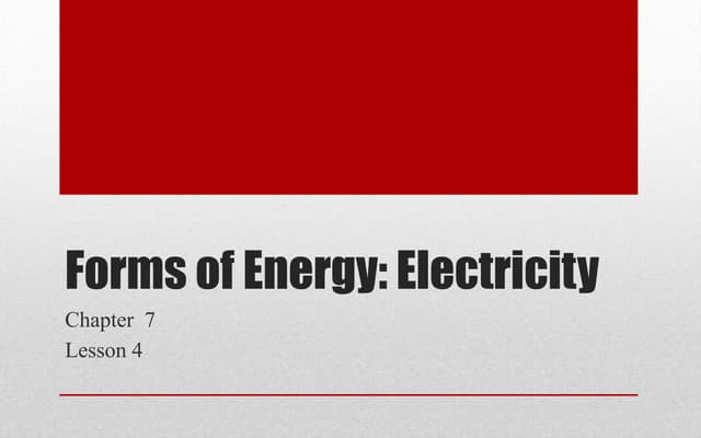 Electricity and Circuits for Grade 9 students | PPT